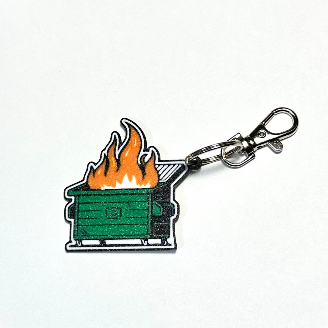 Dumpster Fire Key Chain - Etsy