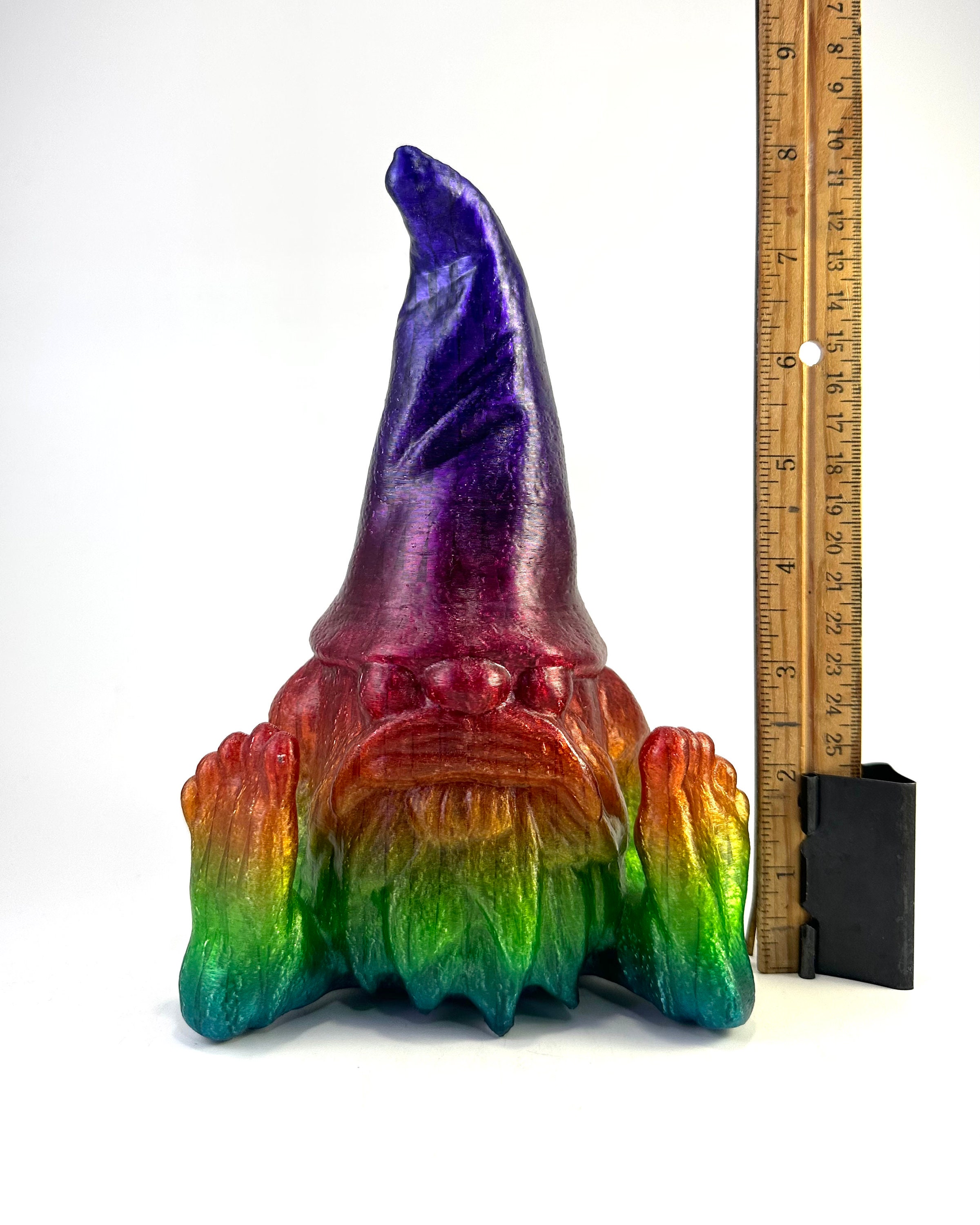 Rainbow Garden Gnome, 3D Printed, Garden Safe - Etsy