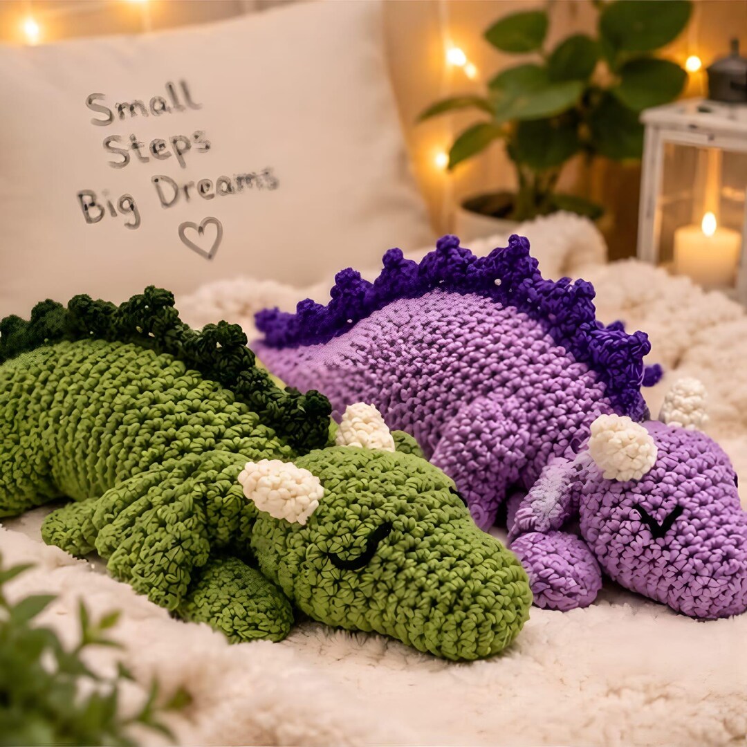 Sleeping Dragon Crochet Pattern PDF, Low Sew Amigurumi, Instant ...