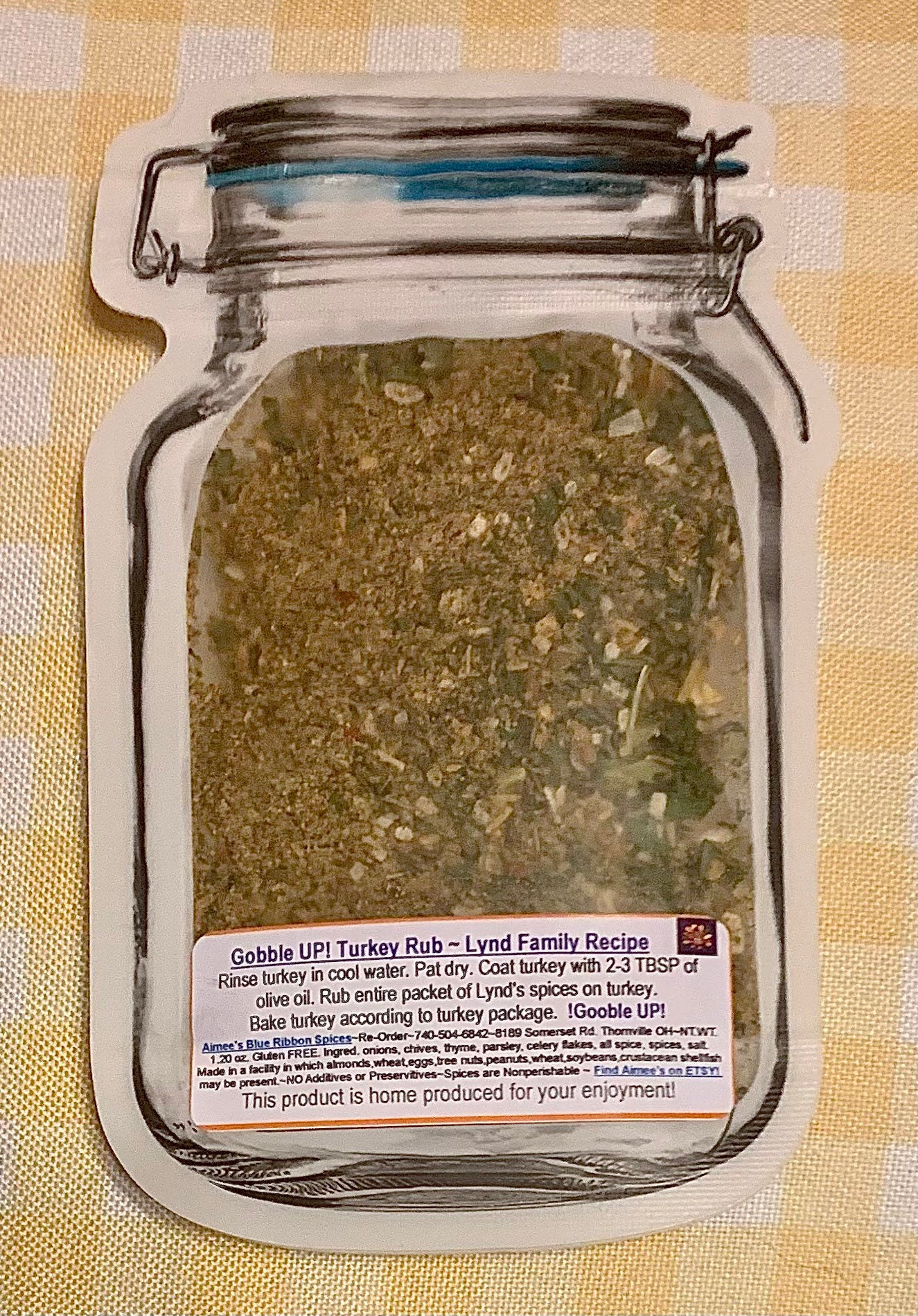 Gobble up Turkey Rub Spice Seasoning Mix ~ Thanksgiving Meal ~ Poultry ...