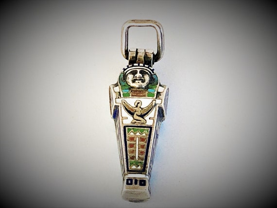 Egyptian Revival Enamel Mummy Locket Etsy