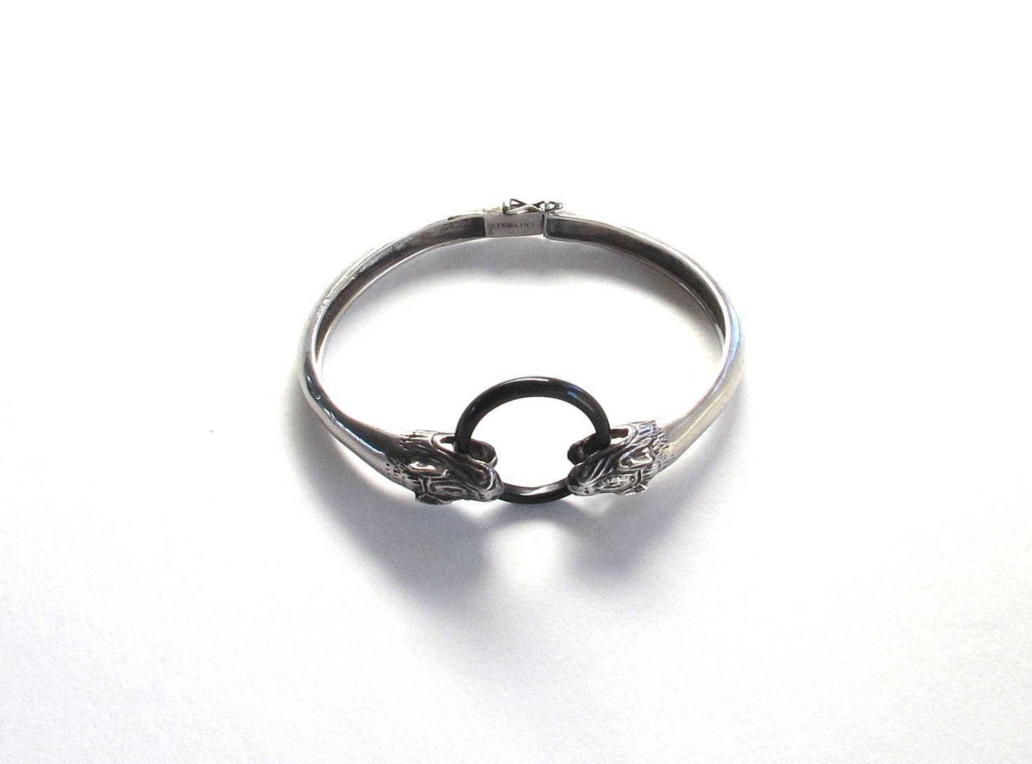 Sterling Silver Antique Snake Bracelet - Etsy