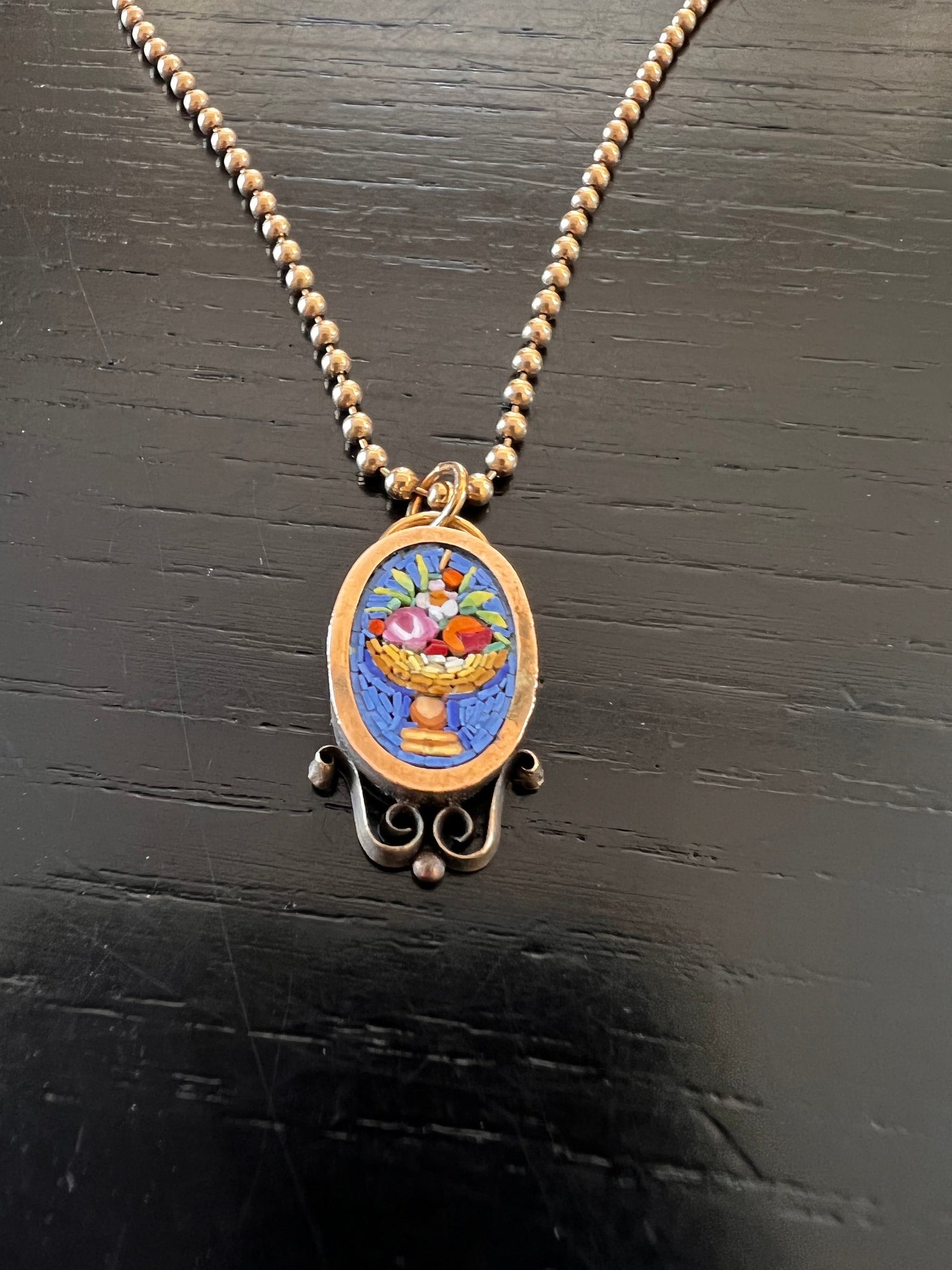 Micro Mosaic Victorian Pendant - Etsy