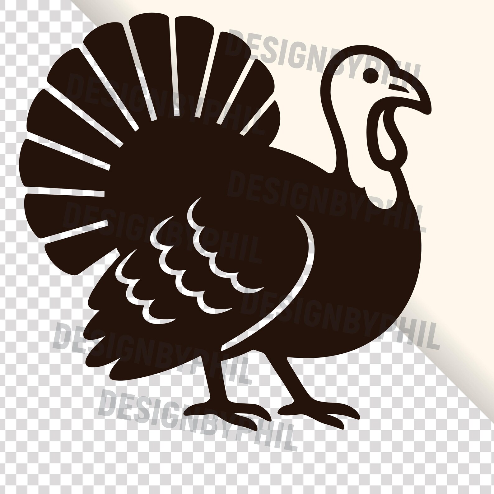 Thanksgiving Turkey SVG Silhouette – Farmhouse Fall PNG, EPS (digital ...