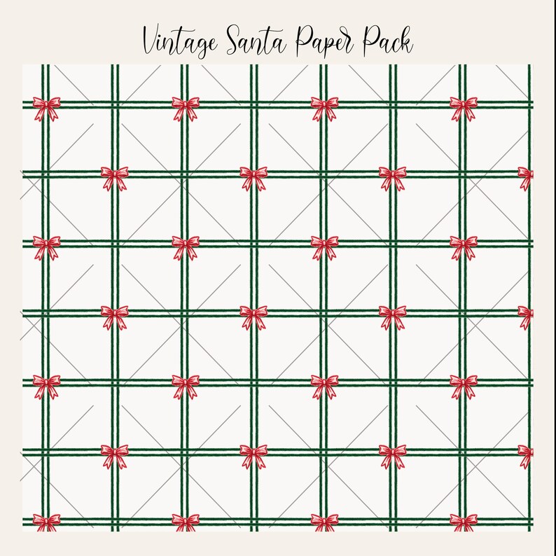 Vintage Santa Christmas Paper Pack: 14 Retro Holiday Patterns (digital ...