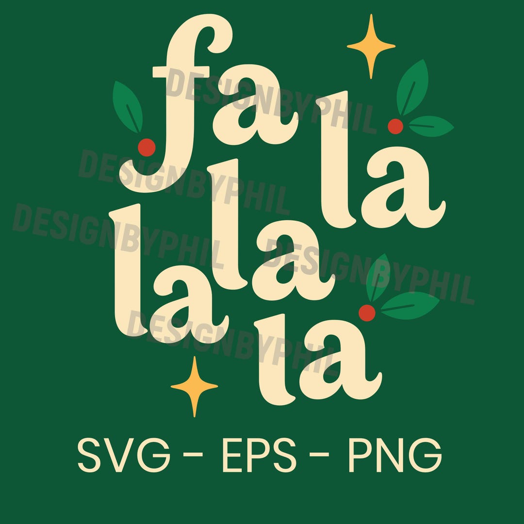 Retro Fa La La SVG, Groovy Christmas Cut File (digital Download) - Etsy