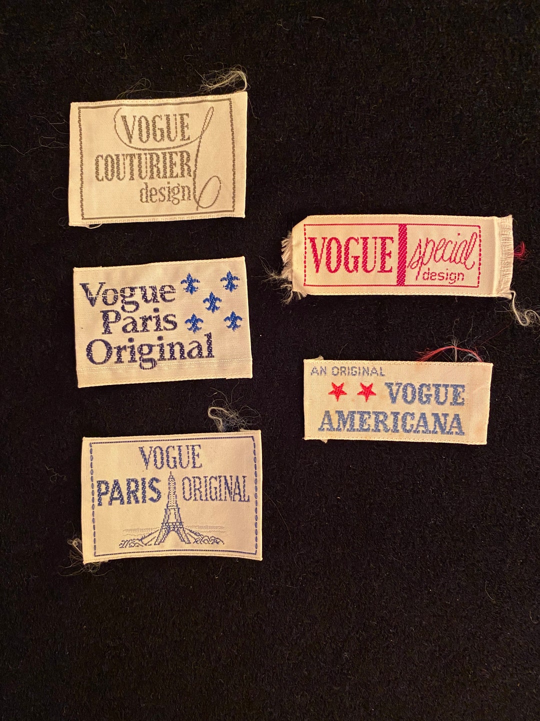 Vogue Designer Couturier Clothing Label Set - Etsy