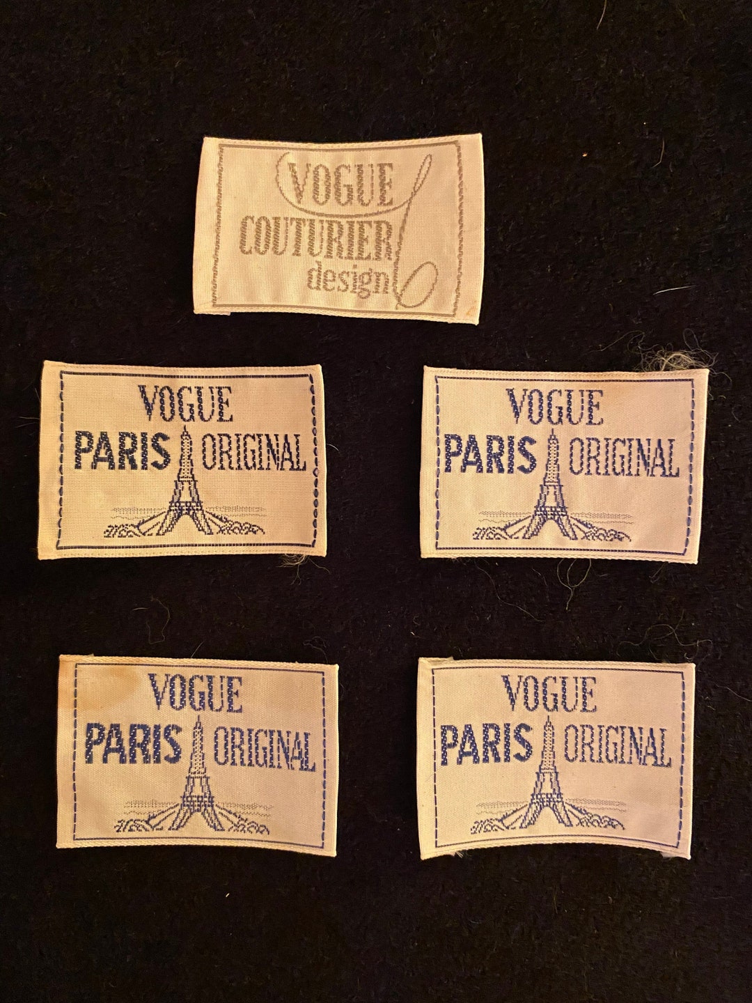 Five Vogue Designer Clothing Labels or Tags - Etsy