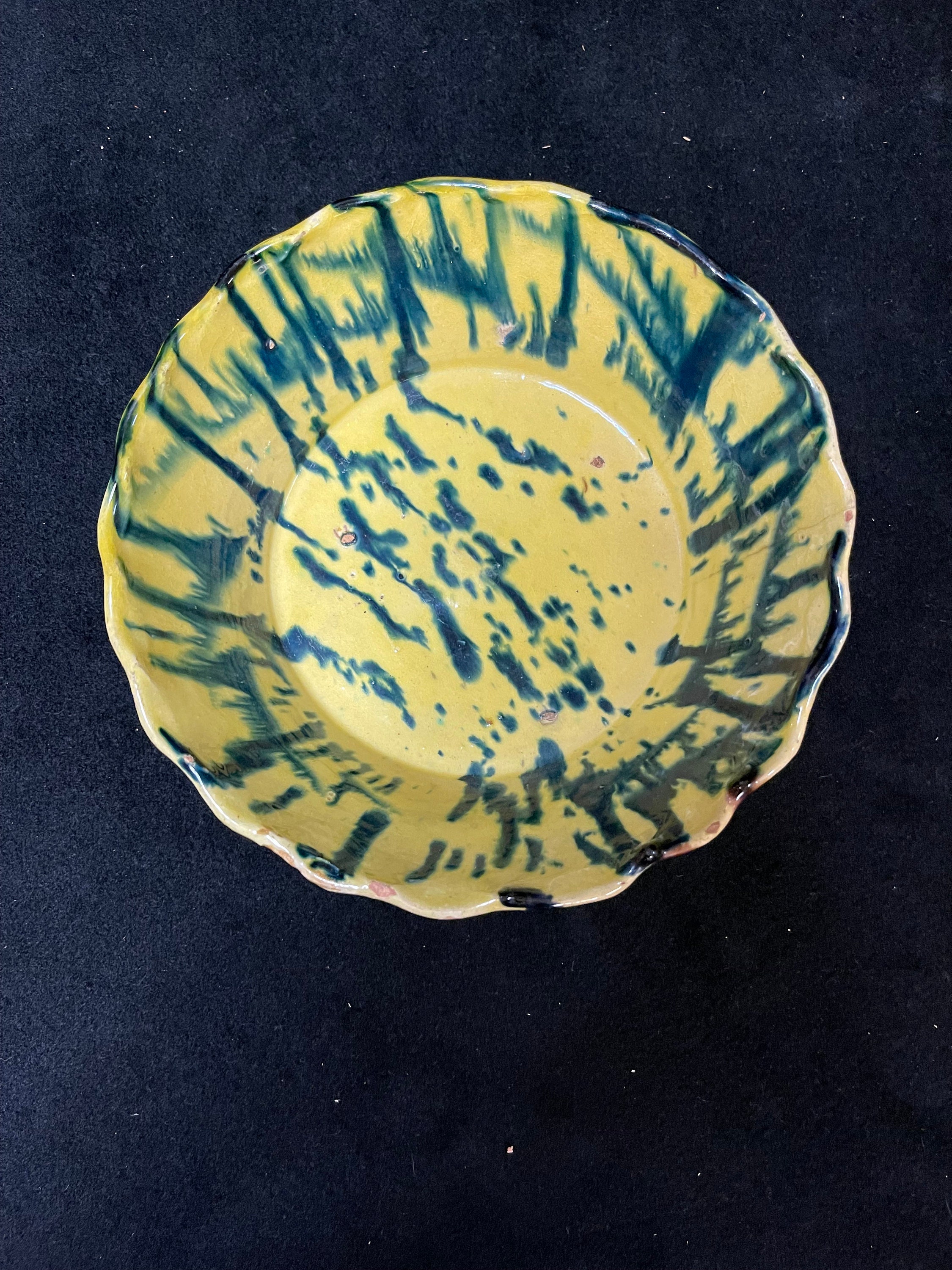Antique Splatterware Yellow Bowl - Etsy