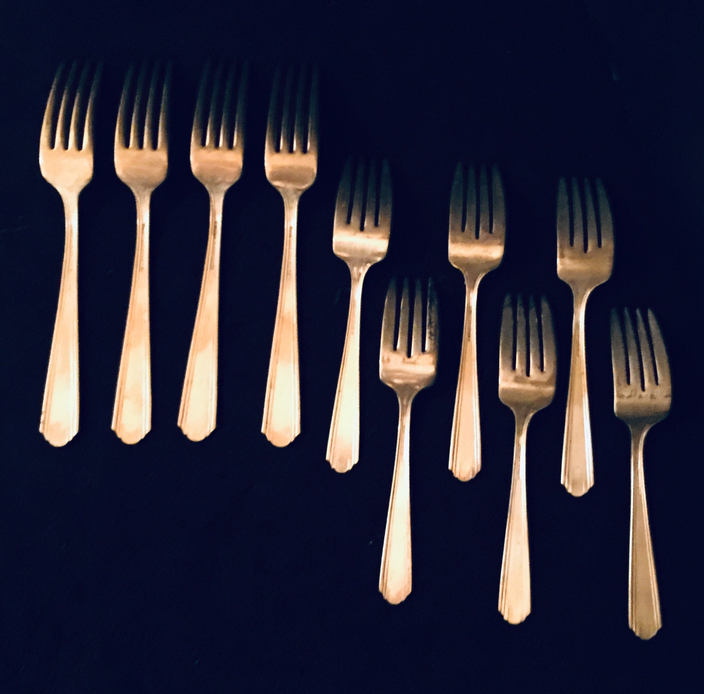 Pure Silverplate Forks Simplicity or Deerfield - Etsy