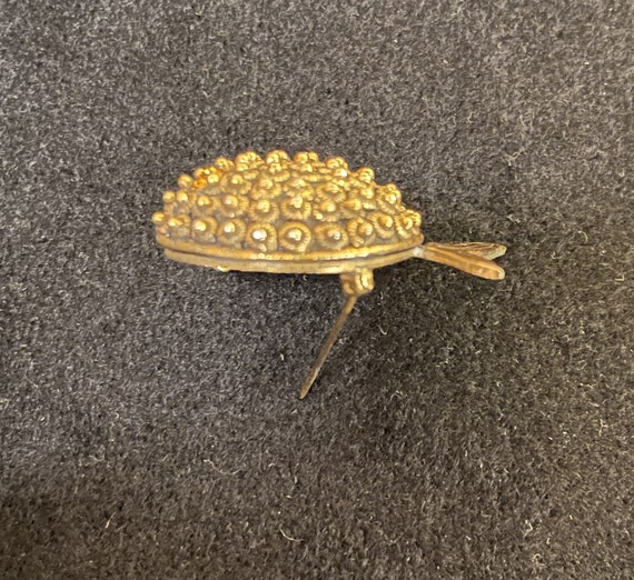 Vintage Gall Puffer Fish brass pin - Gem