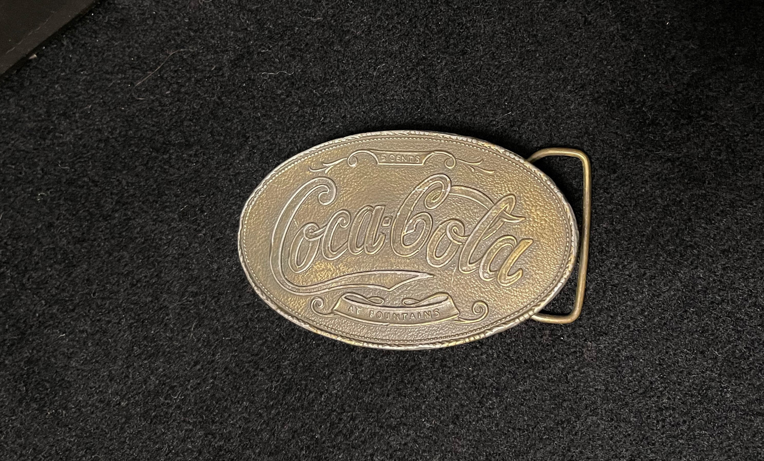 Coca-cola Brass Belt Buckle - Etsy