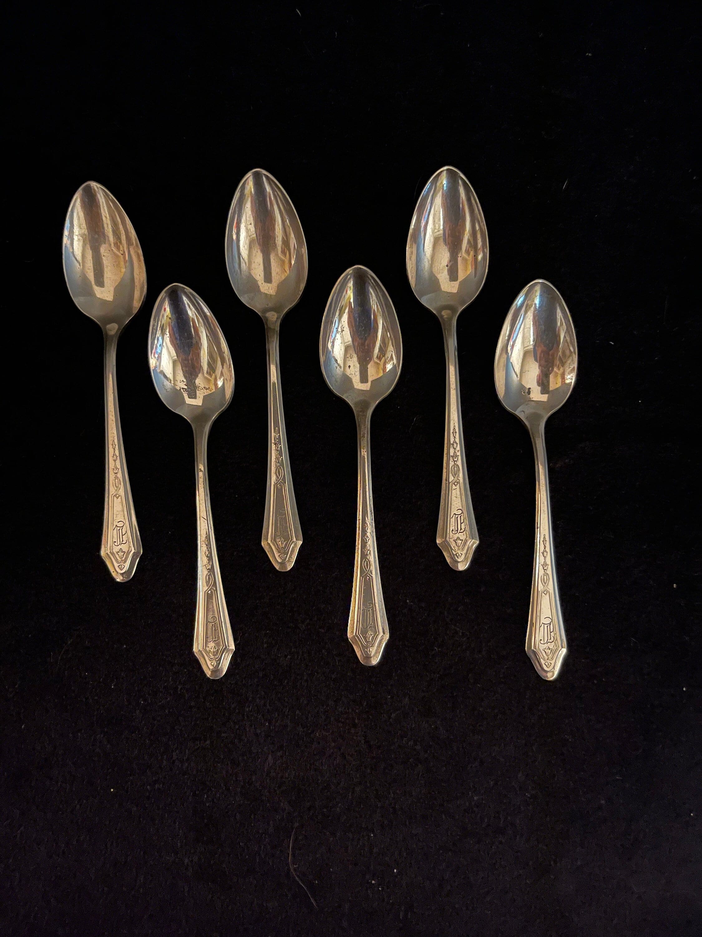 Six Oneida Monogrammed Duchess Demitasse Spoons - Etsy