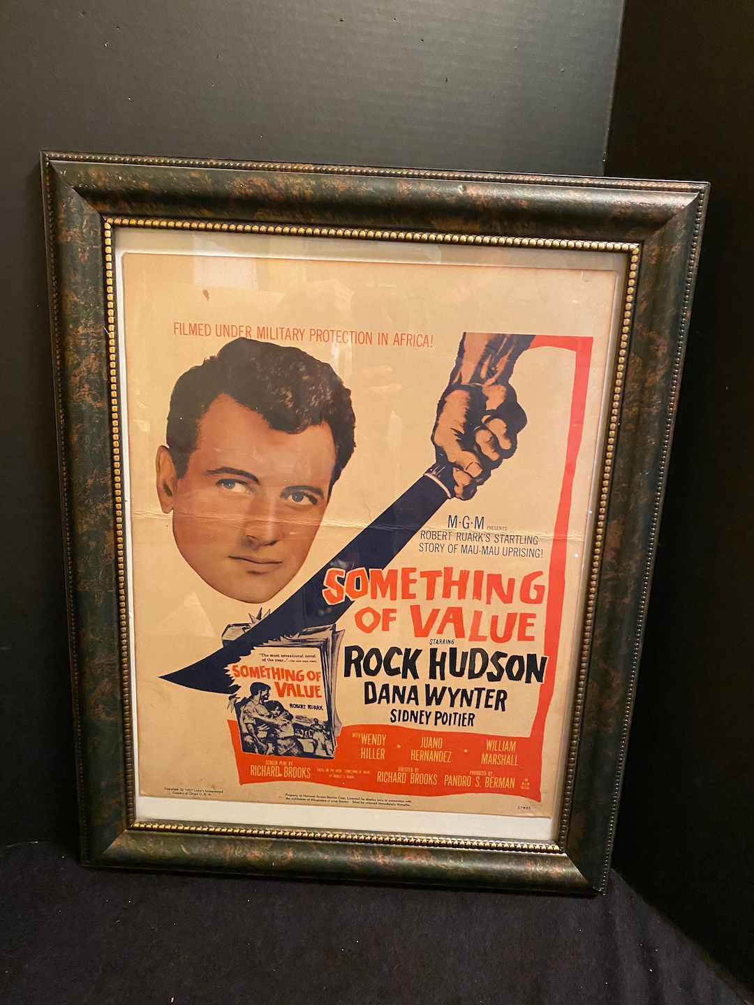 Rock Hudson Movie Poster Something of Value - Etsy