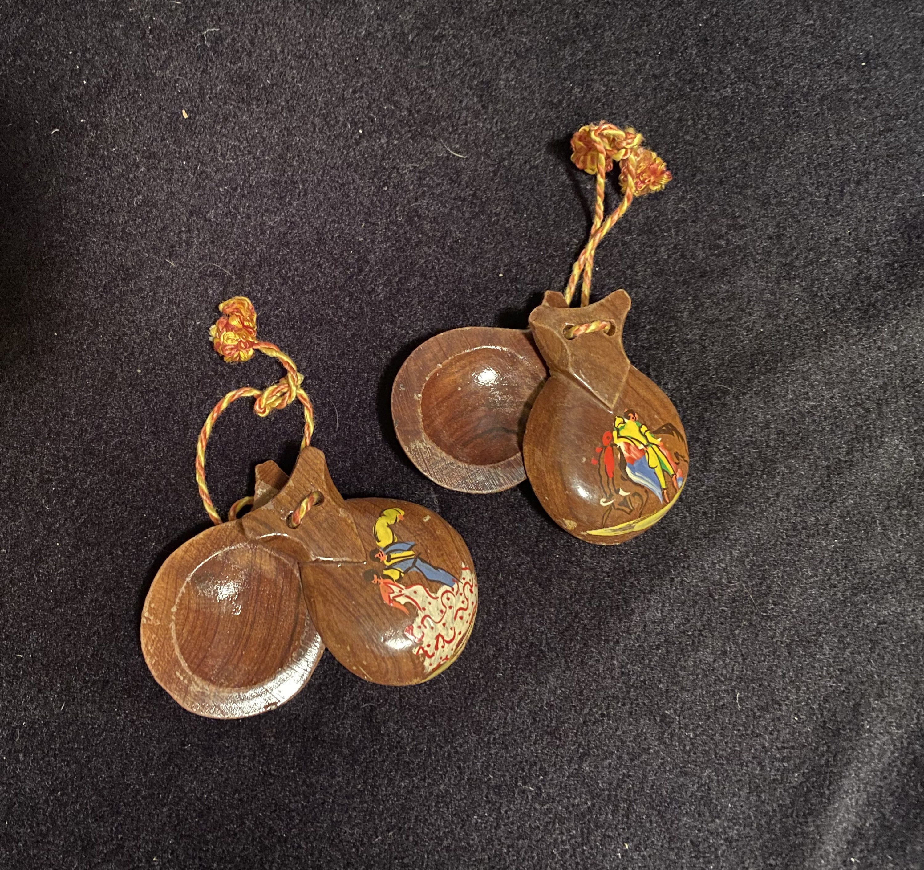 Vintage Wooden Hand-painted Castanets - Etsy UK