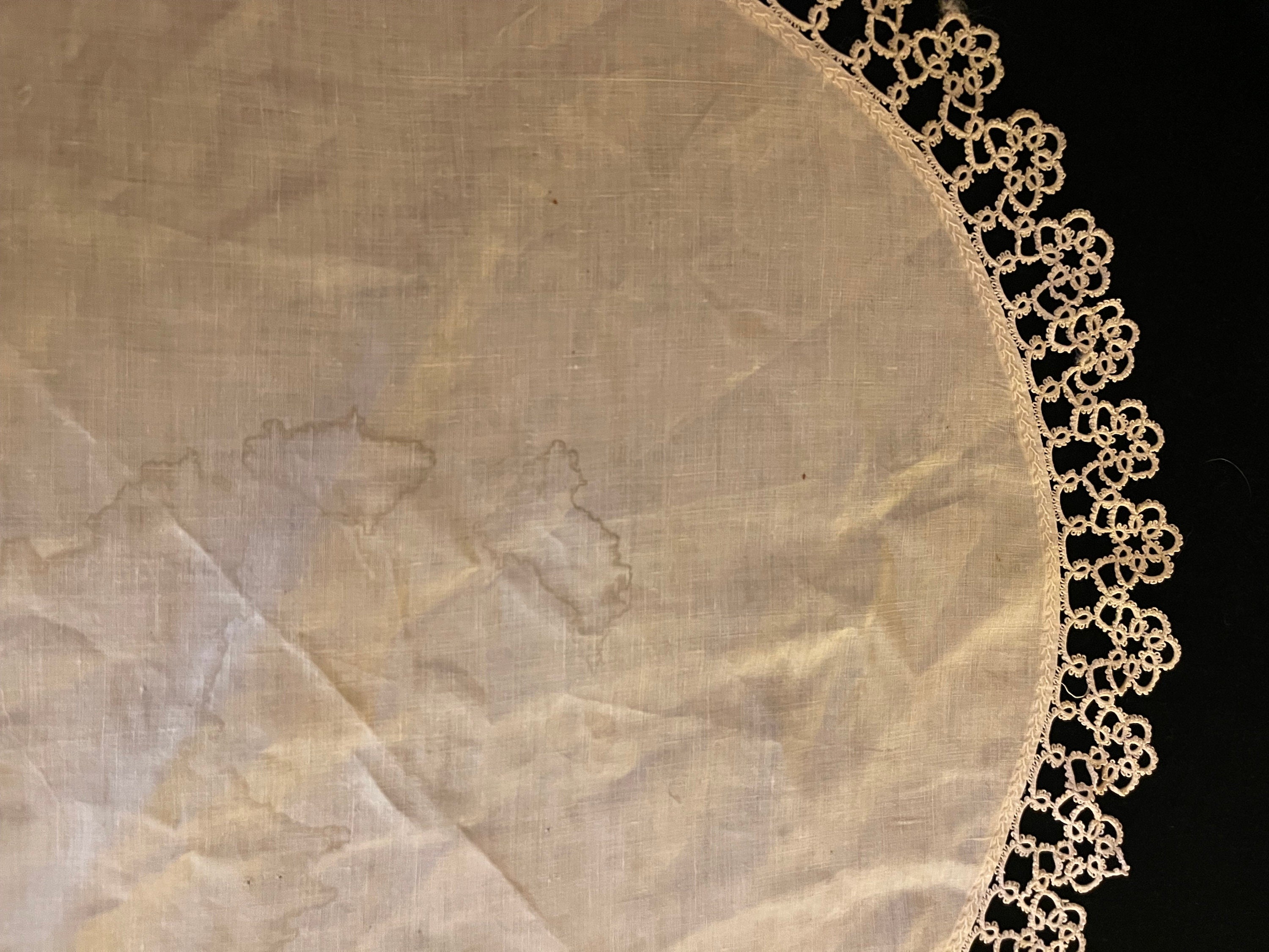 22" Linen Doily With Tatted Trim - Etsy