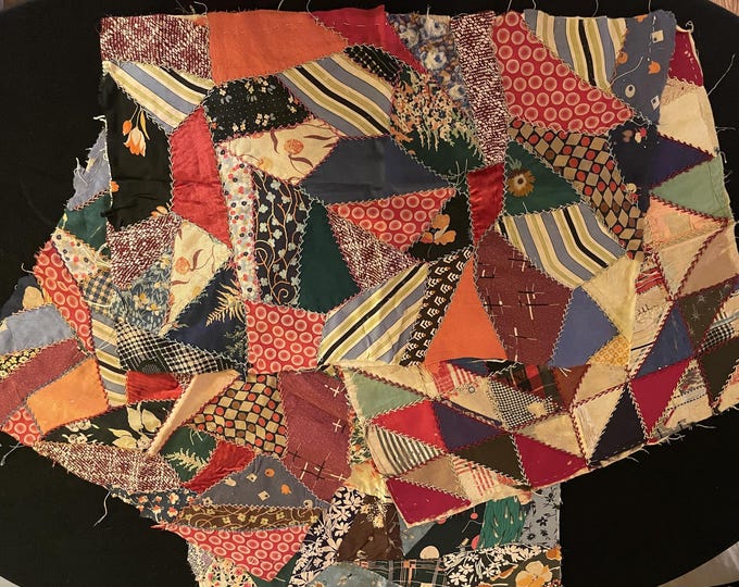 Four Antique Crazy Quilt Squares - Etsy