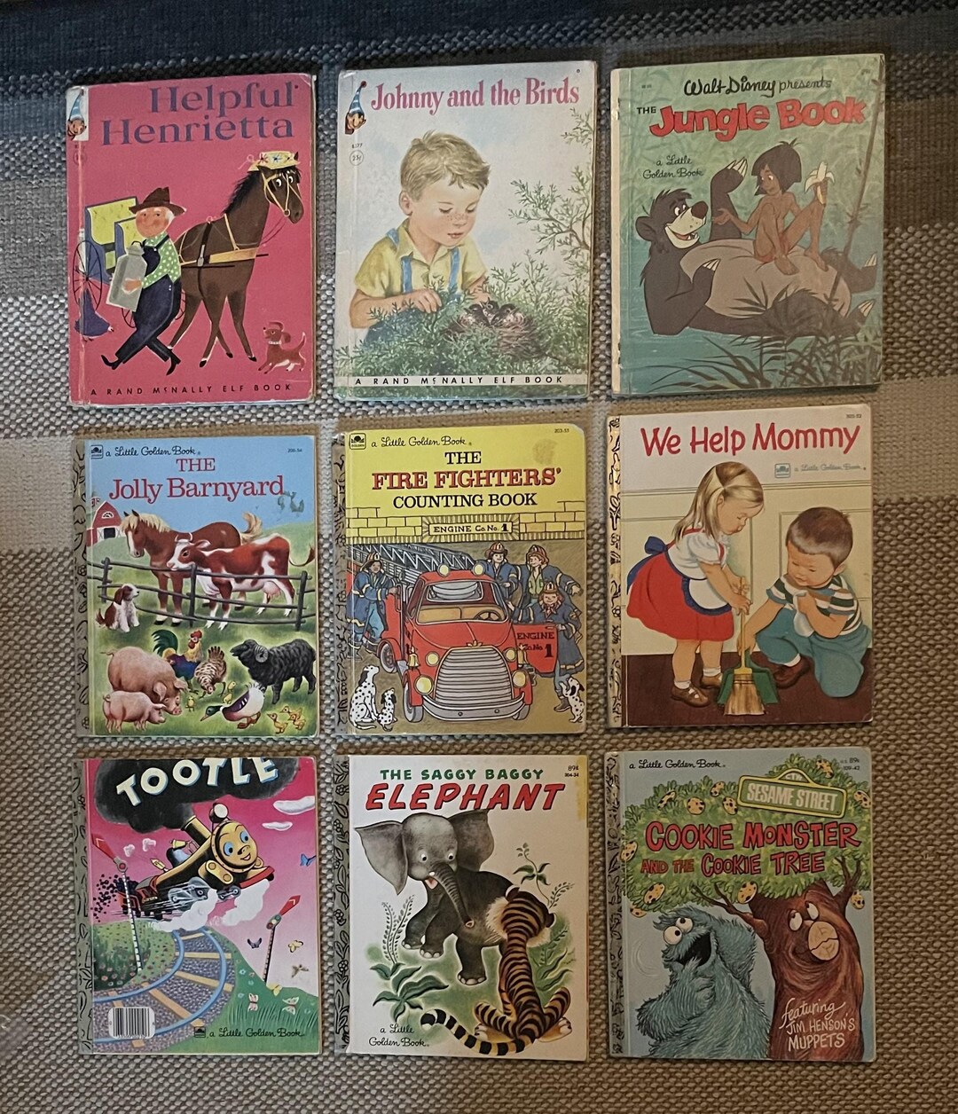 Nine 1950-60s Little Golden Books & Rand Mcnally Elf Books - Etsy