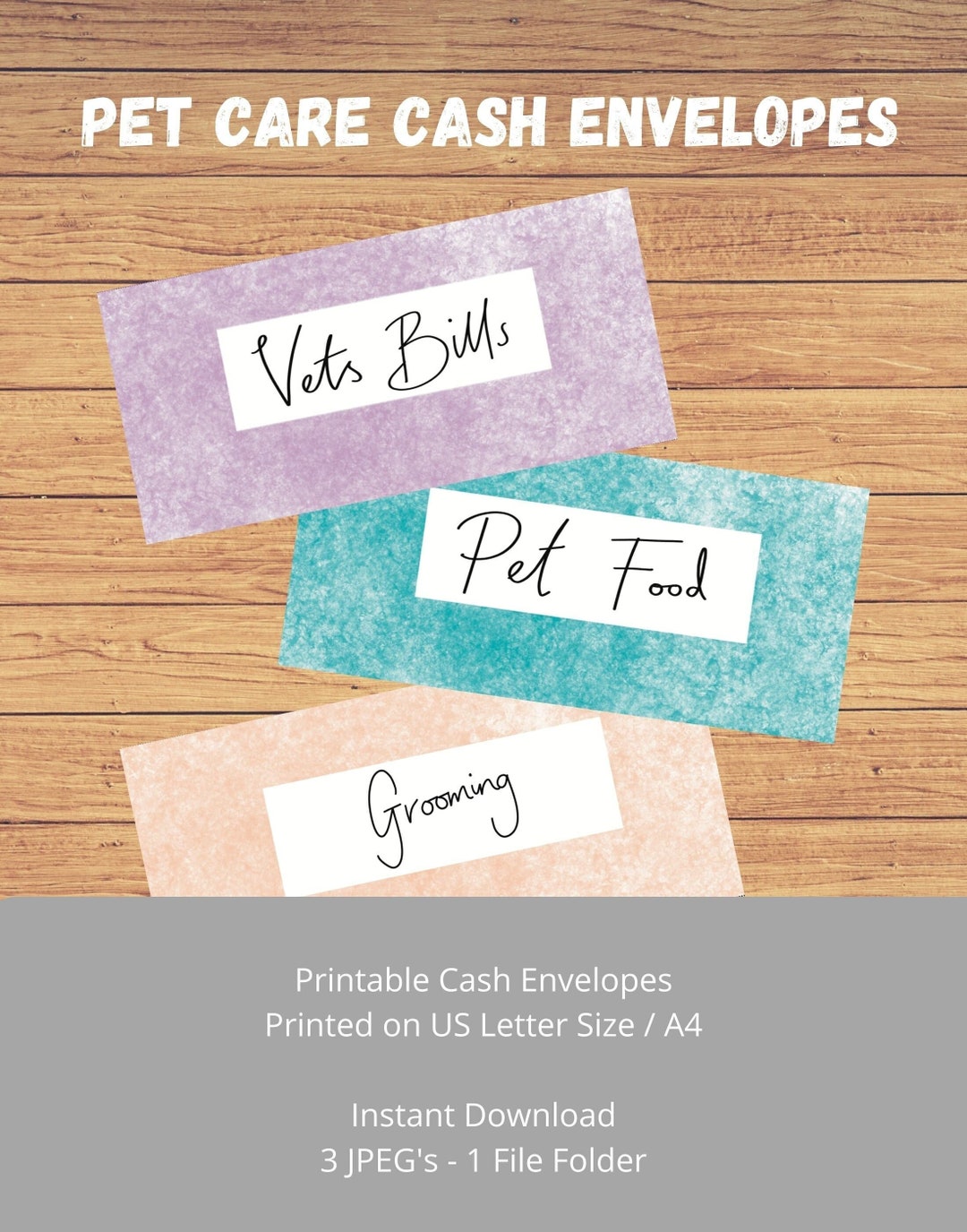 Printable Cash Envelopes Pet Care Dog Grooming Cat Health - Etsy