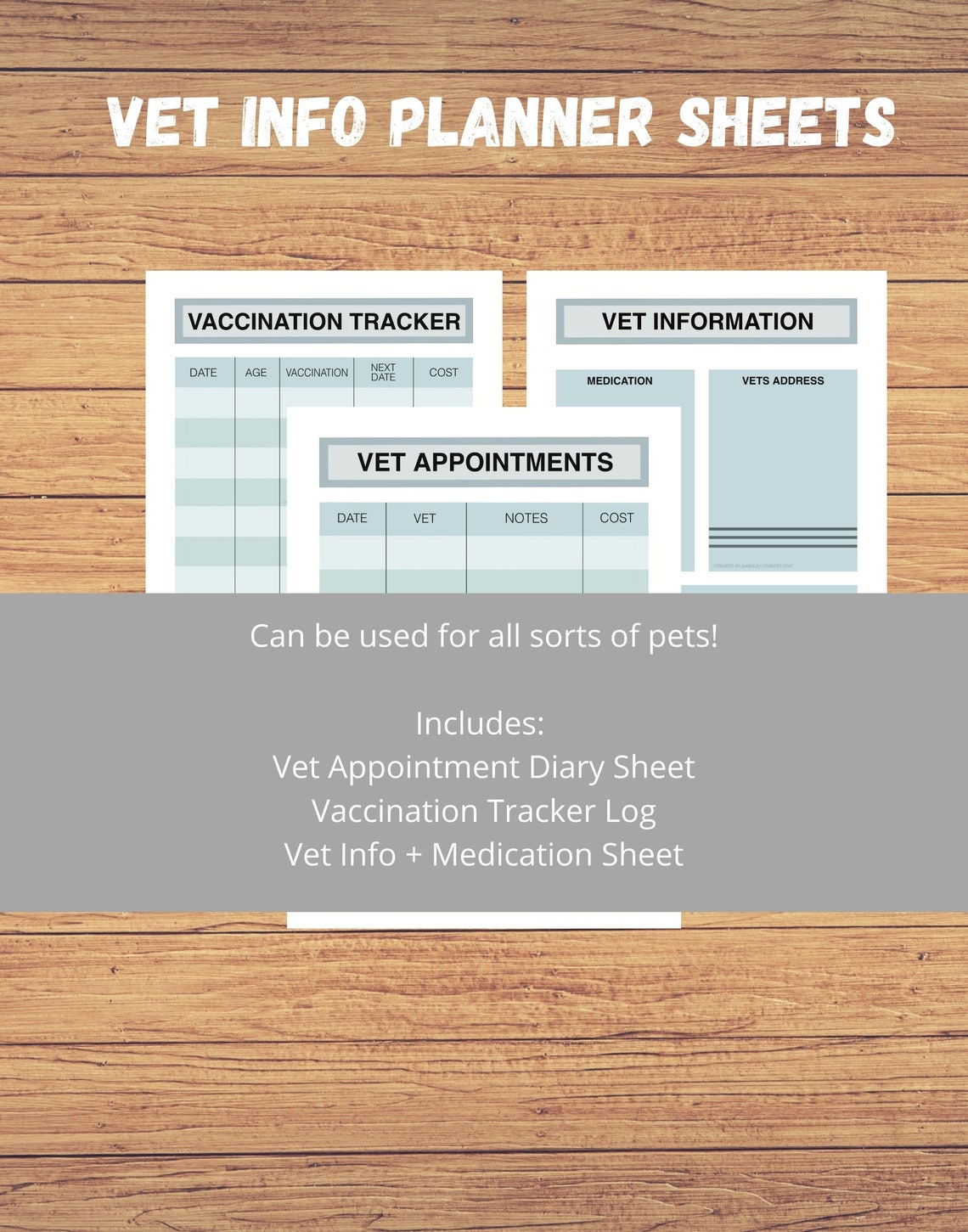 Printable Vet Appointment Planner Pet Care Checklist Puppy | Etsy