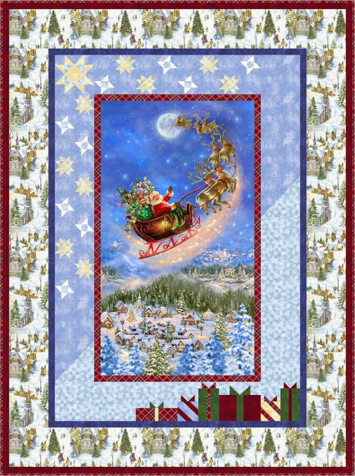 Starry Starry Night PDF Quilt Pattern Nativity Santa - Etsy