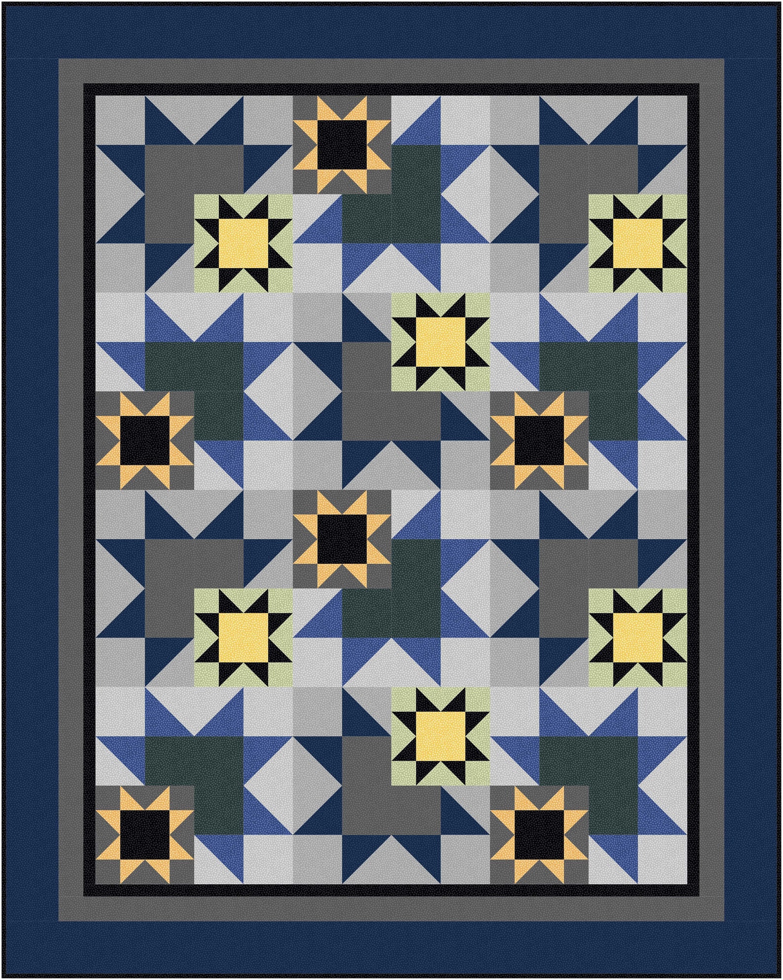 Stars in Stars Quilt Pattern. Download Copy. - Etsy