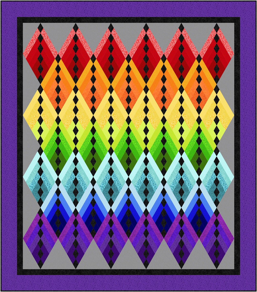 Diamond Drops Quilt Pattern. Download Copy. - Etsy