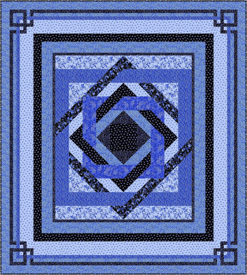 PDF Entwined Quilt Pattern Queen the Fabric Addict | Etsy