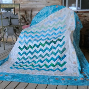 Strip Easy Chevron Queen Quilt Pattern Hard Copy - Etsy
