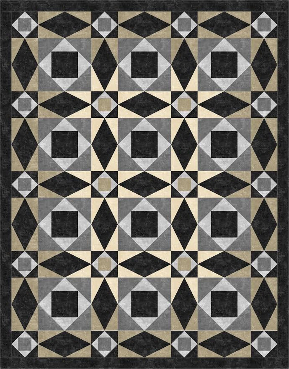 Waverly, Quilt Pattern,storm at Sea Variation, the Fabric Addict ...