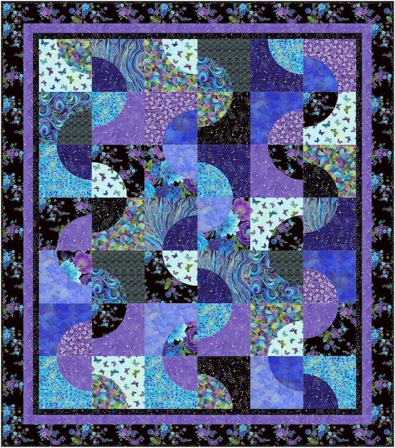 Half Moon Rising PDF Quilt Pattern. Two Sizes in One Pattern - Etsy