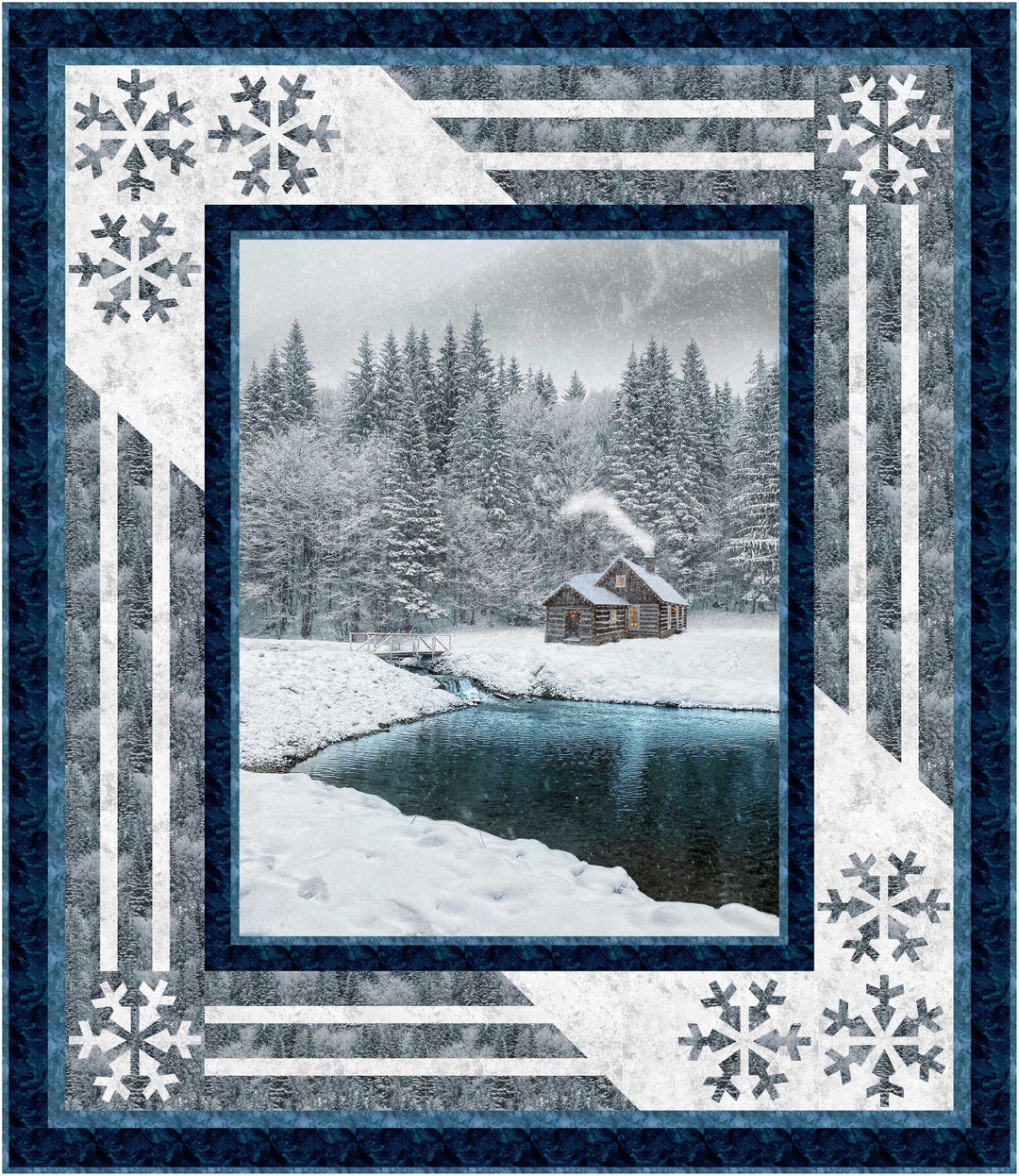 Winter Magic Quilt Pattern, Hoffman off the Grid by the Fabric Addict ...