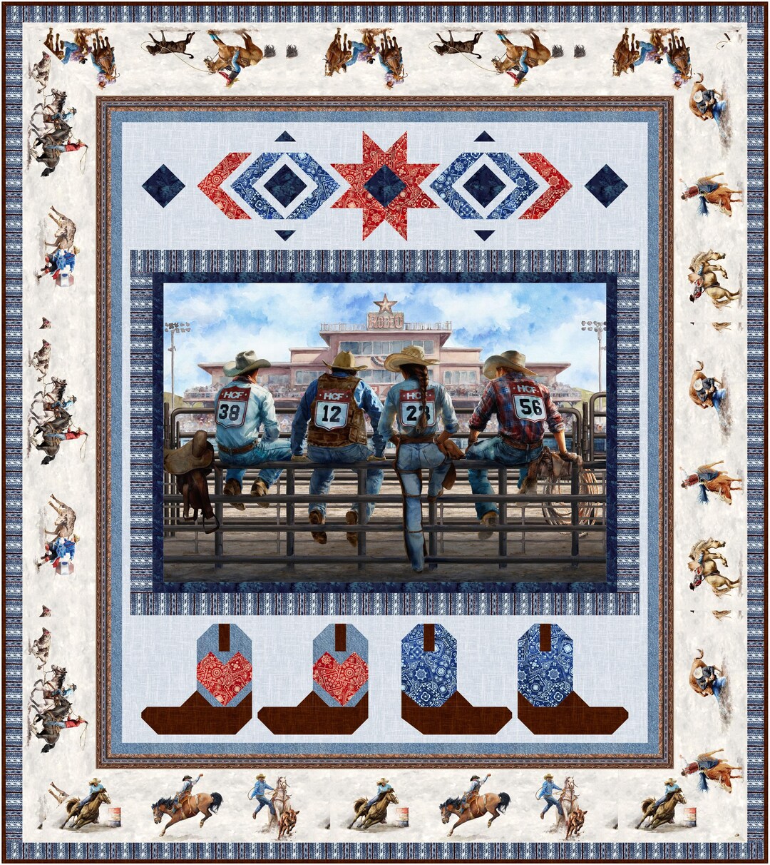Good Ride Cowboy Quilt Pattern. Digital Copy. - Etsy