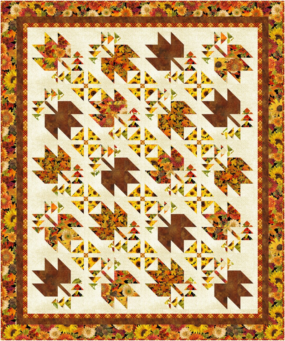 Windblown Quilt Pattern. Hard Copy. - Etsy