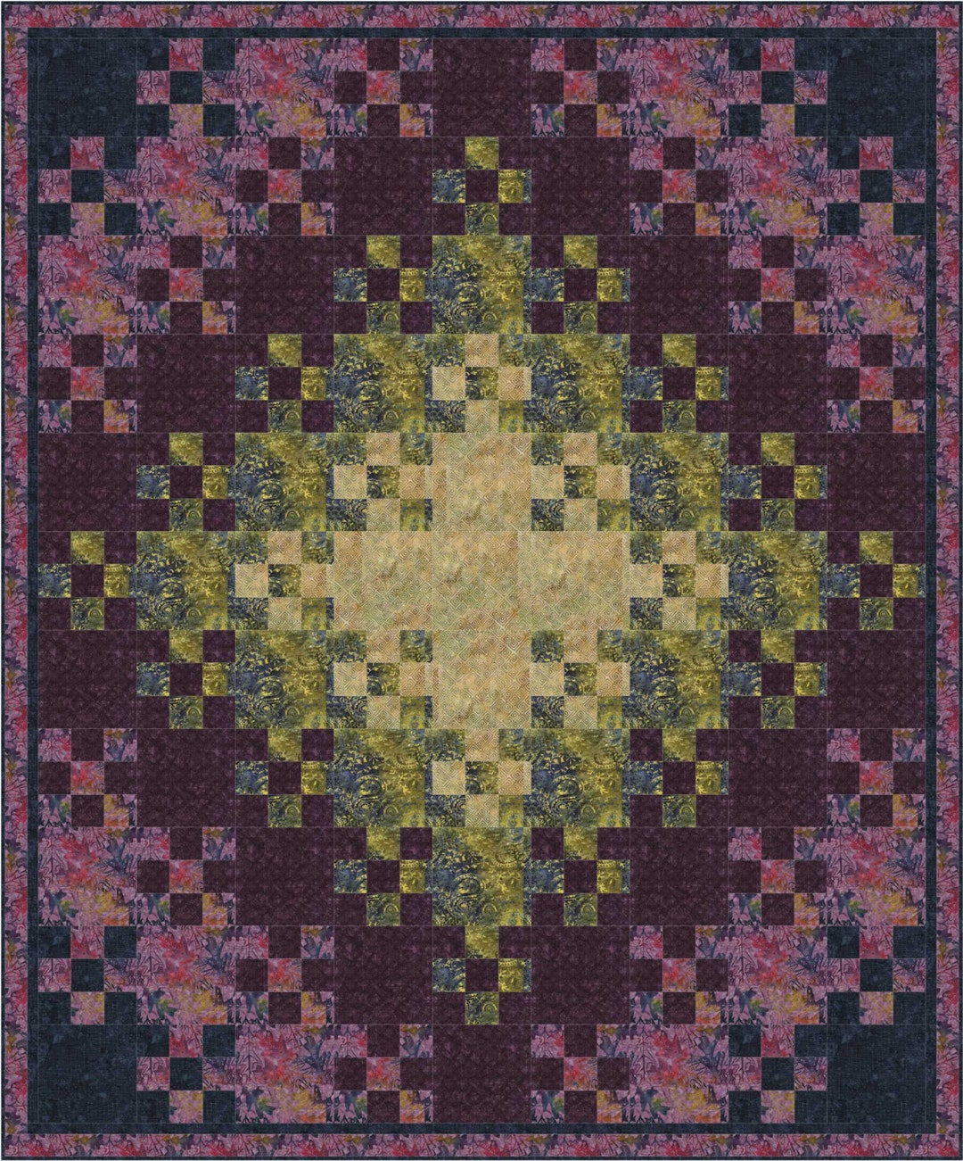 Morning Glory Quilt Pattern Very Easy. Queen and Throw Twin Size ...