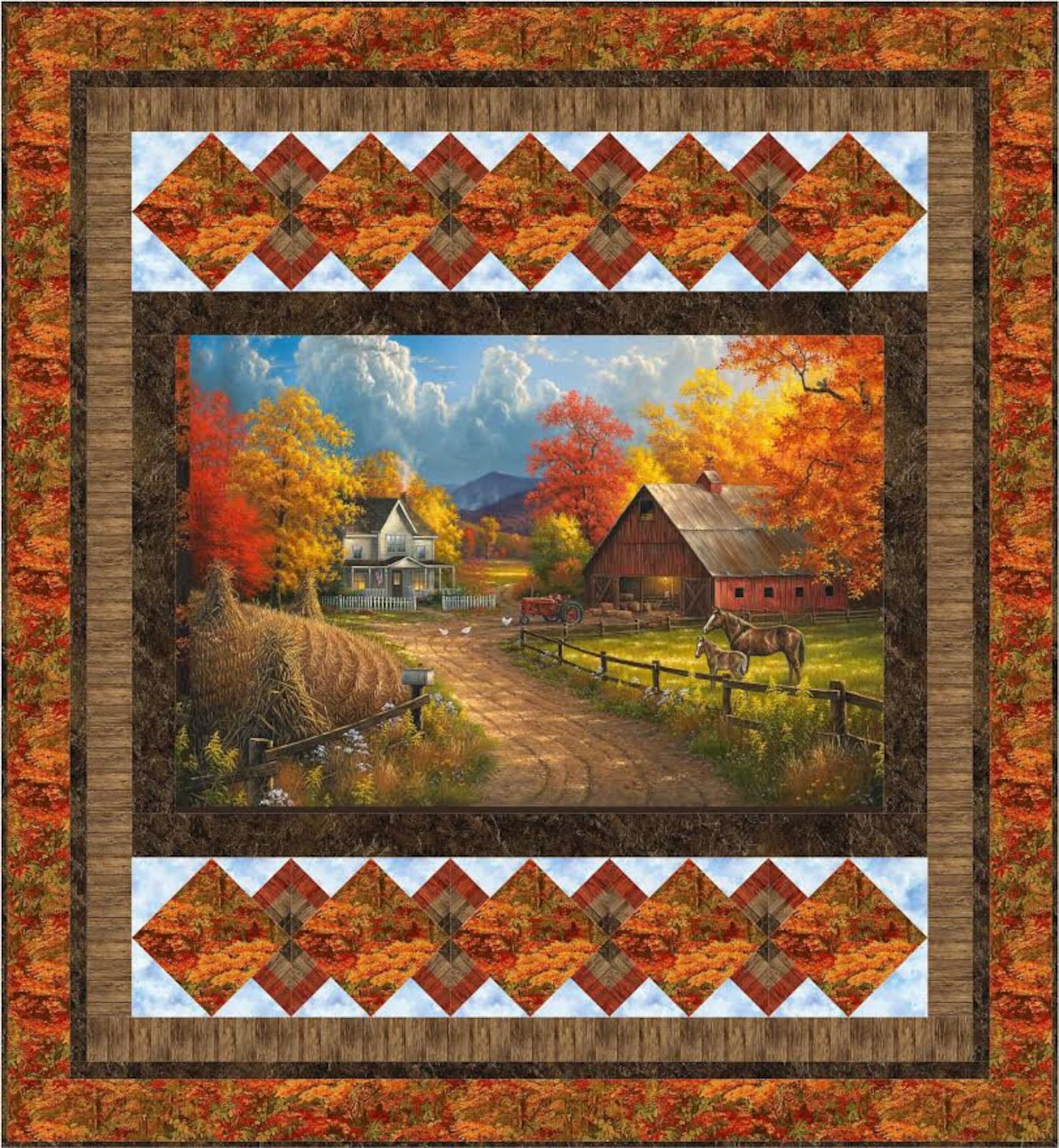 Picture This Country Quilt Pattern Northcott Uses a Panel - Etsy