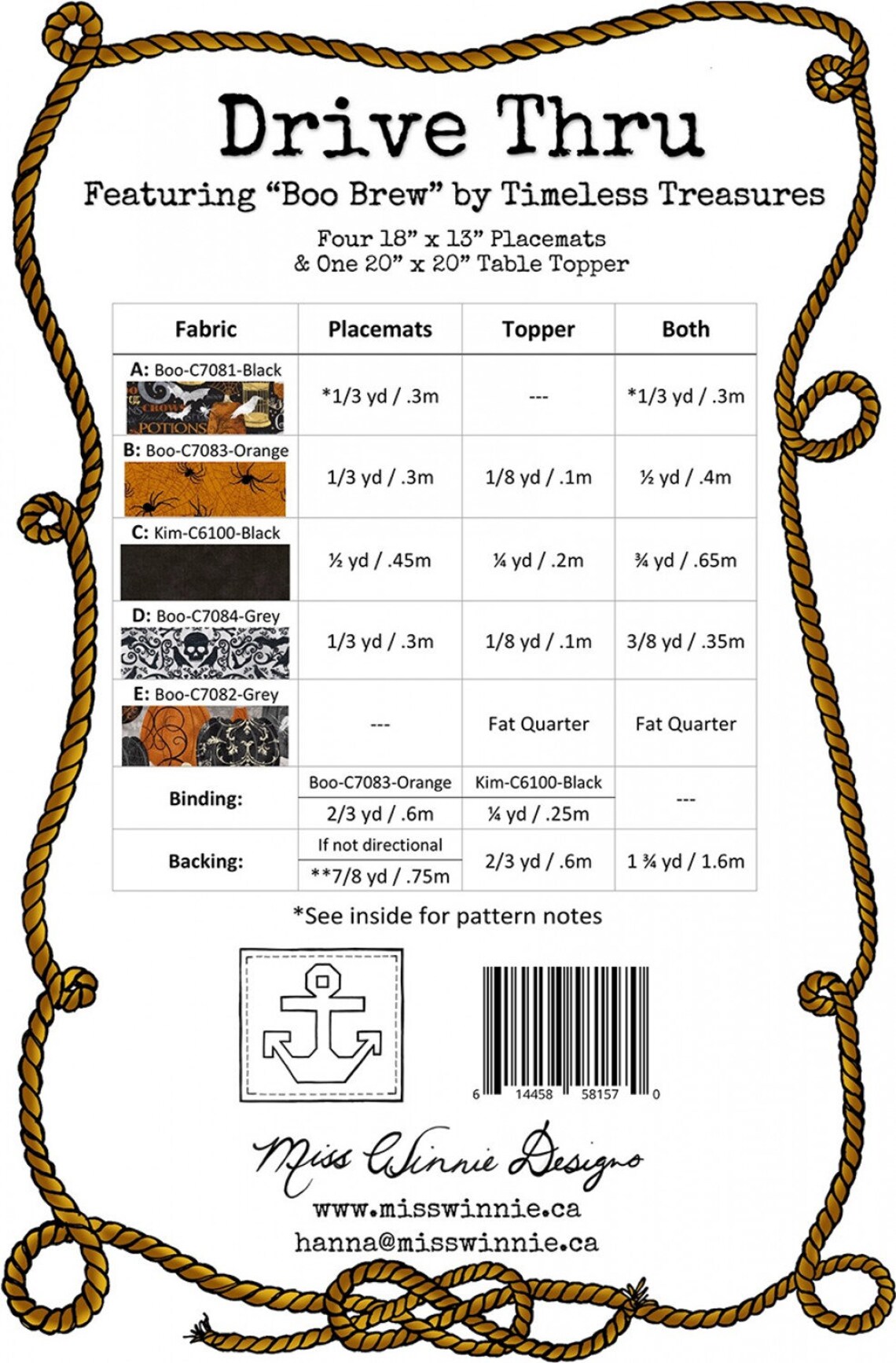 Drive Thru Quilt Pattern Placemats and Topper by Miss Winnie Designs - Etsy
