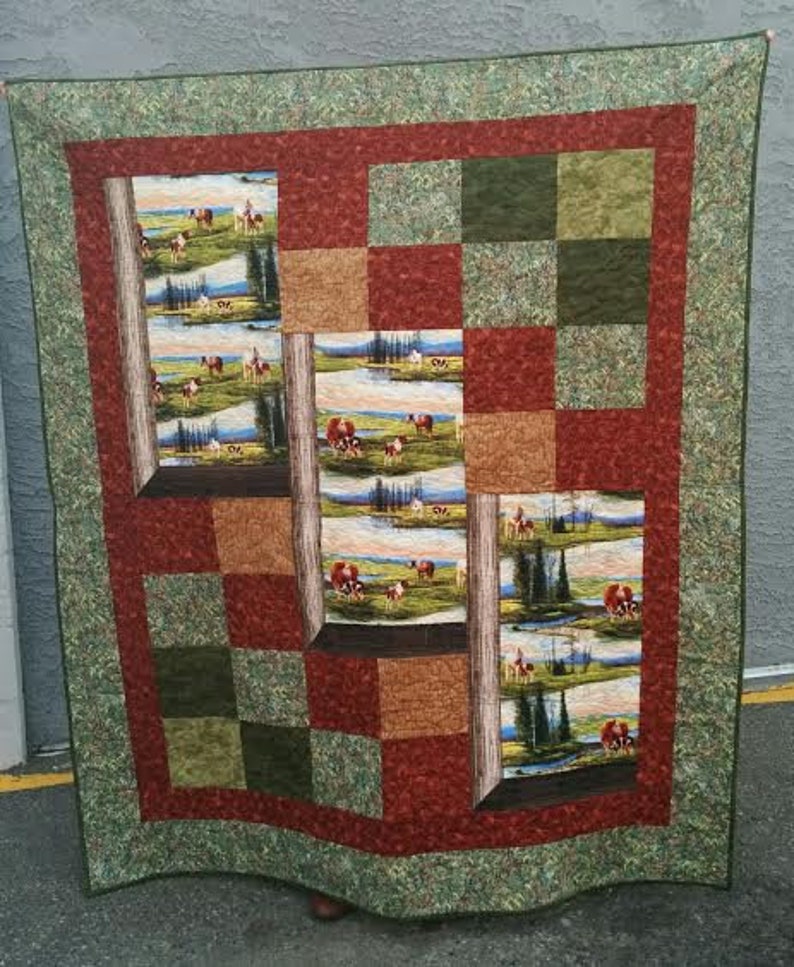 Serene Scenes Fabric Addict Quilt Pattern Uses Panels | Etsy Canada