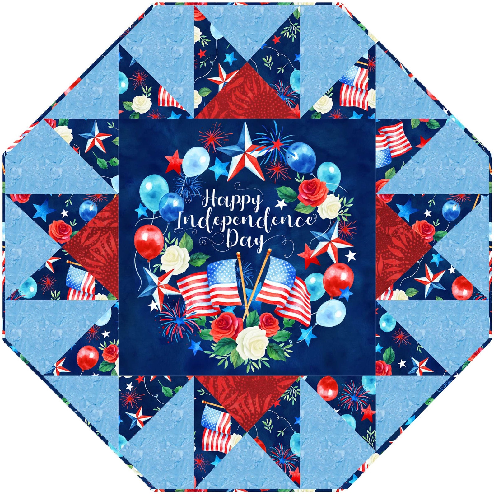 Centerpiece Quilt Pattern directions the Fabric Addict - Etsy