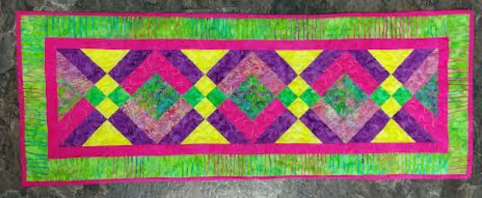 Licorice Twist Table Runner Pattern 3 Sizes. Batiks. Brights. - Etsy