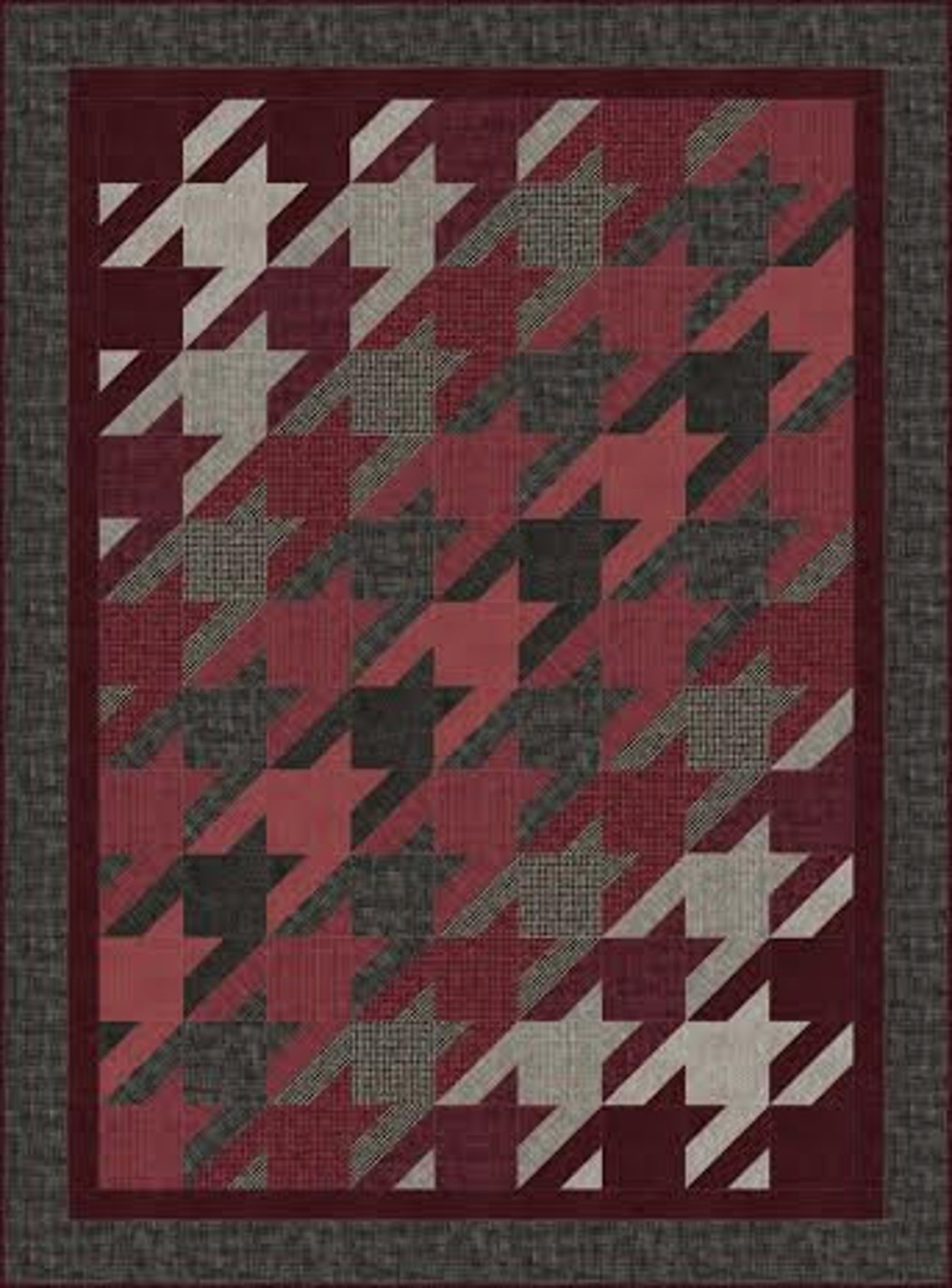 Hounds-tooth Made Easy Quilt Pattern Baby/ Lap, Large Lap, Twin & Queen ...
