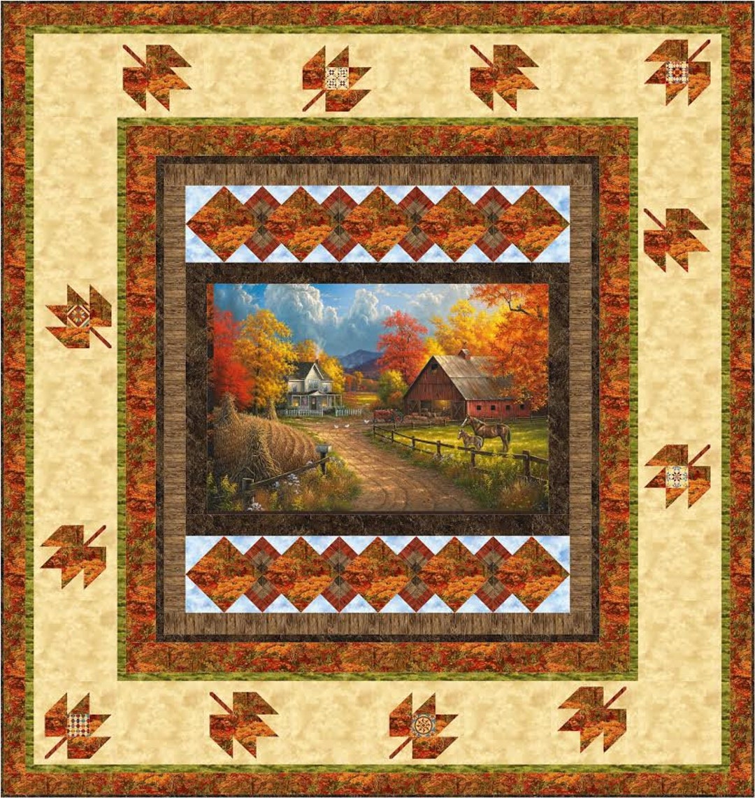 Picture This Country, Quilt Pattern, Northcott, Uses a Panel, Country ...