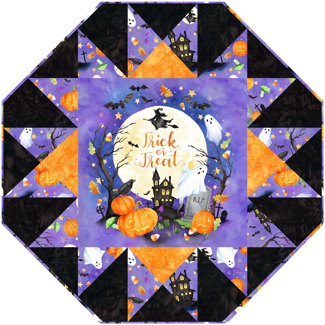 Centerpiece Quilt Pattern (directions), the Fabric Addict, Hoffman ...
