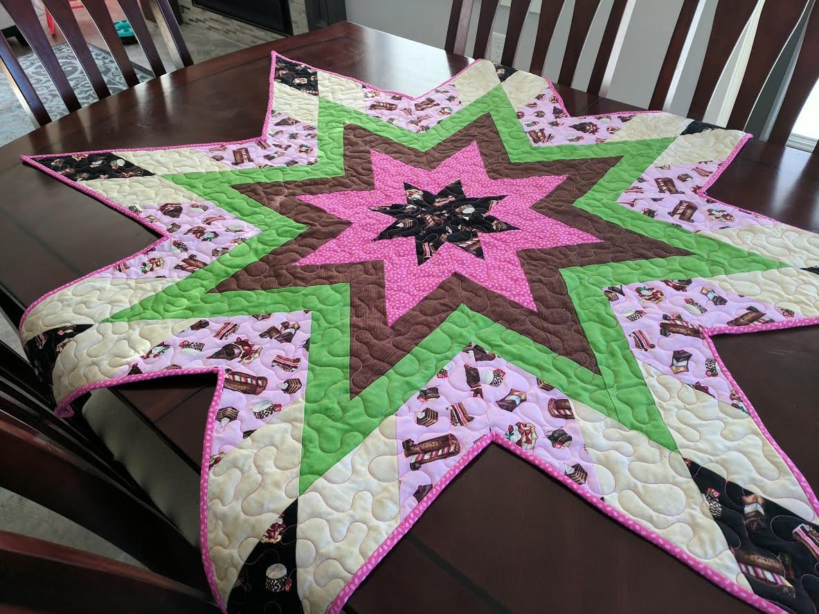 Star Shaped Table Topper or Tree Skirt, Quilt Pattern 2 Sizes - Etsy