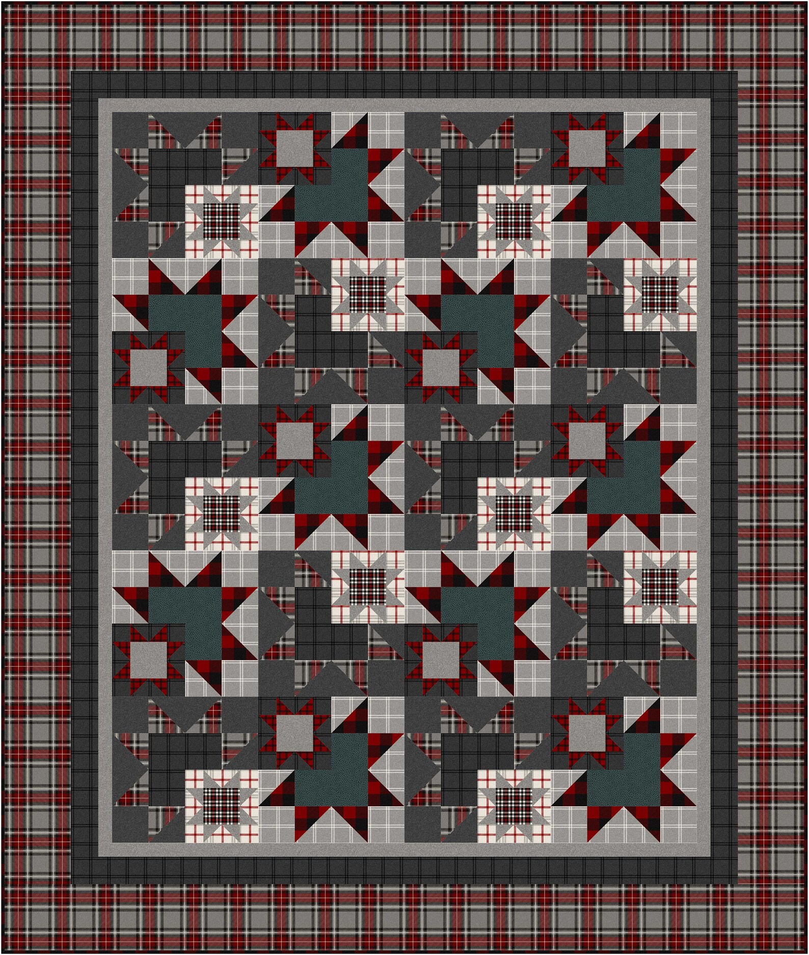 Stars in Stars Quilt Pattern. Download Copy. - Etsy