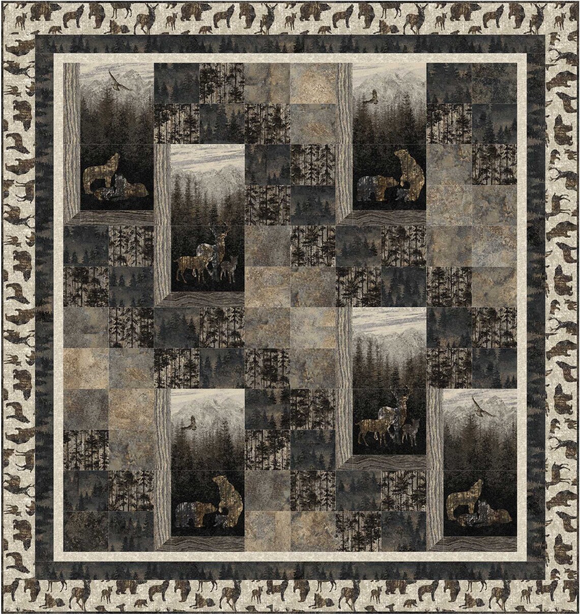 Serene Scenes, Fabric Addict, Quilt Pattern, Uses Panels, Northcott - Etsy