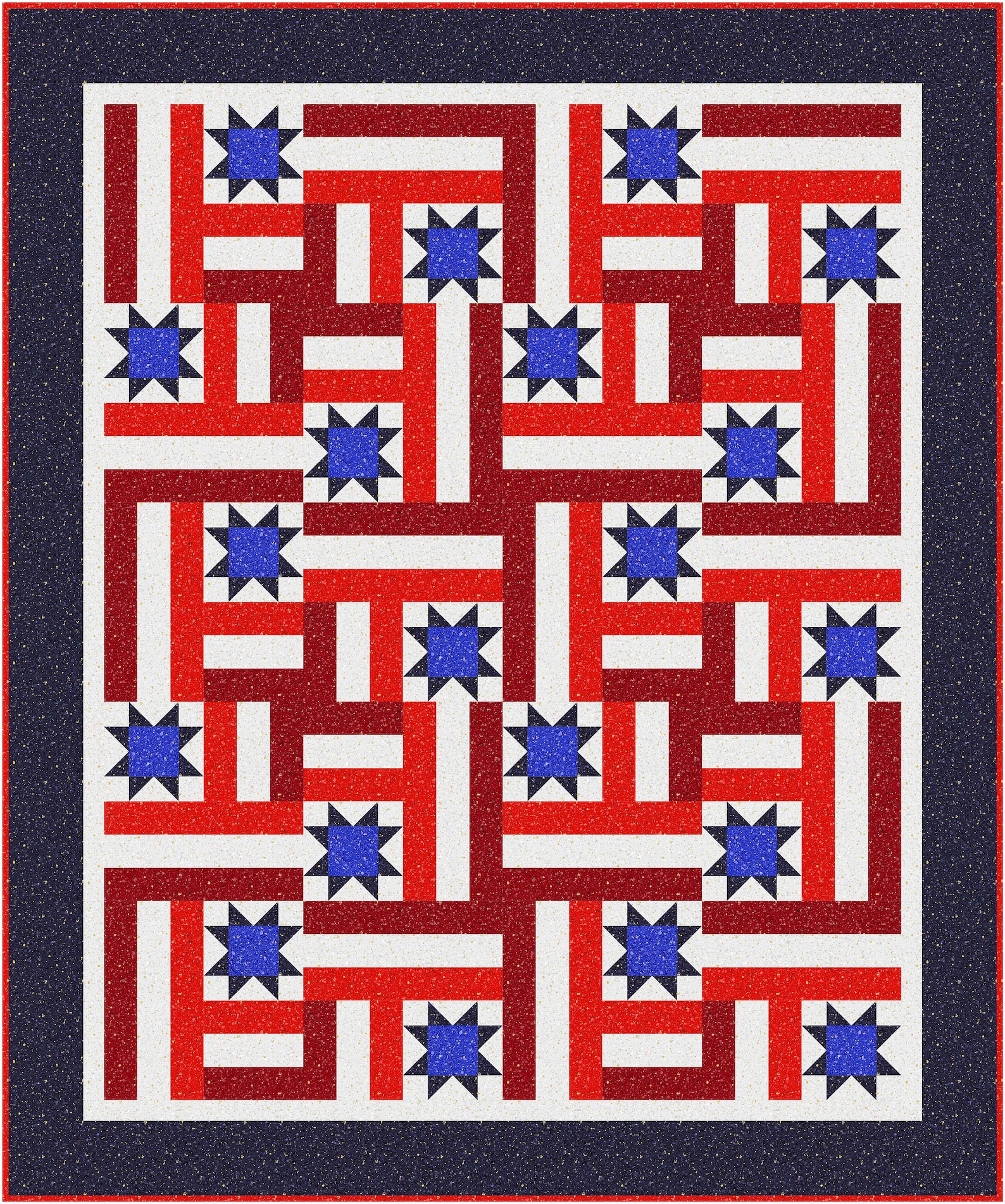 4th of July Quilt Pattern, the Fabric Addict, Quilt of Valor, Batik ...