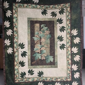 Scattered Leaves Quilt Pattern, Northcott, Canadian Fabrics, Maplewood ...