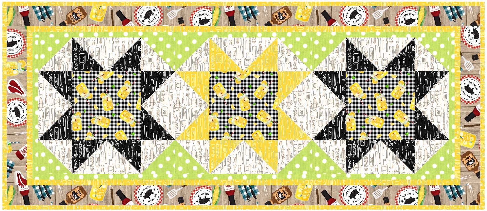 PDF Easy Stars Quilted Table Runner Pattern the Fabric Addict - Etsy