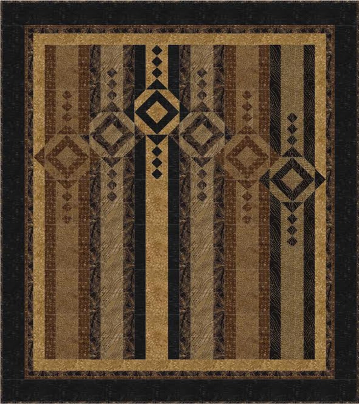 Wind Chimes Quilt Pattern. California King, Queen, Twin Throw/lap All ...